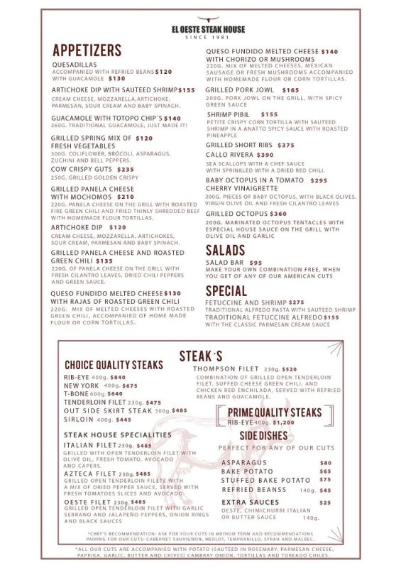 El Oeste Steak House, Guaymas