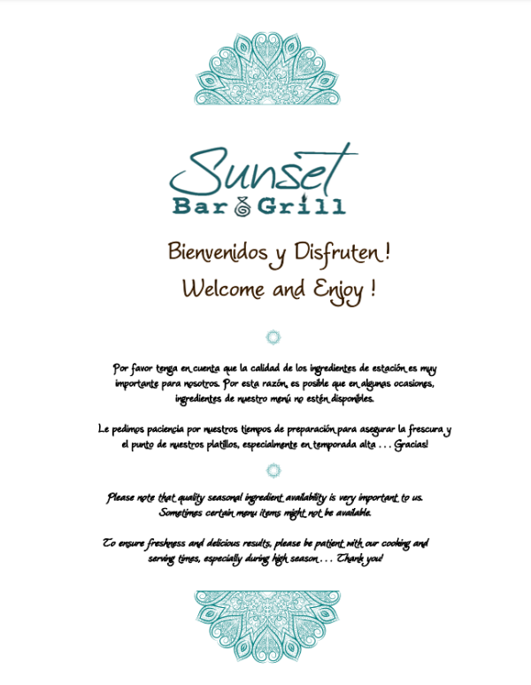 Sunset Bar & Grill | San Carlos Sonora Restaurant | casual dining with ...