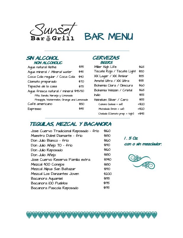 Sunset Bar & Grill | San Carlos Sonora Restaurant | casual dining with ...